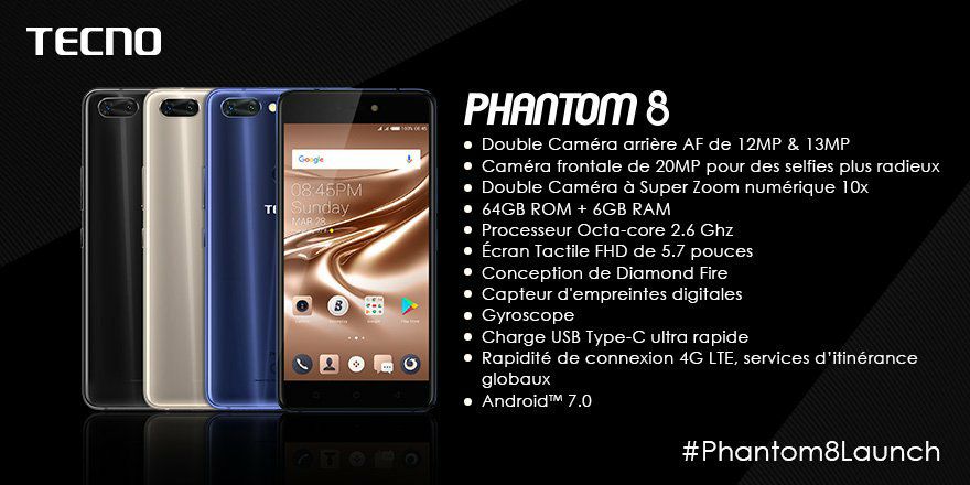 Le Smartphone Phantom 8 Launching de TECNO ce qu'il faut savoir ...
